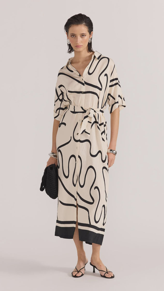 ZENITH MIDI SHIRTDRESS – Saige & Sohl